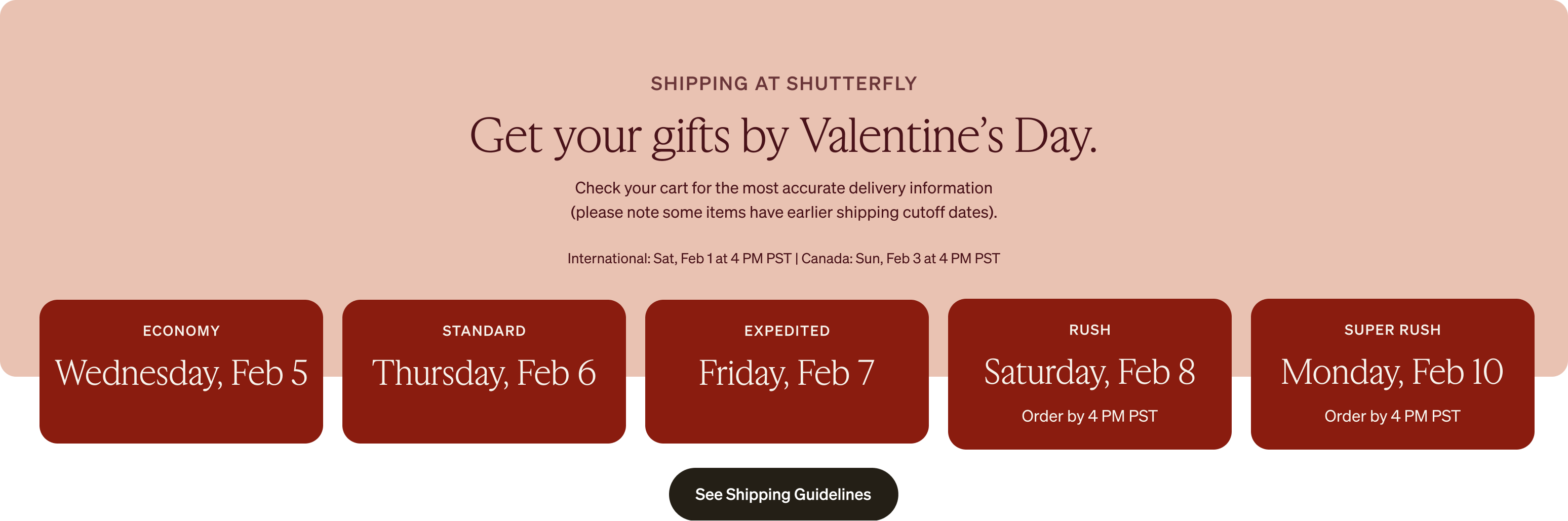 Shipping & Delivery | Shutterfly